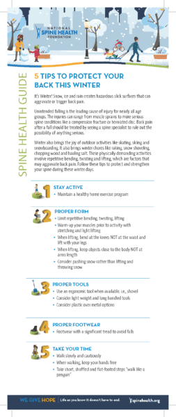5 Tips to Protect Your Back This Winter | National Spine Health Foundation